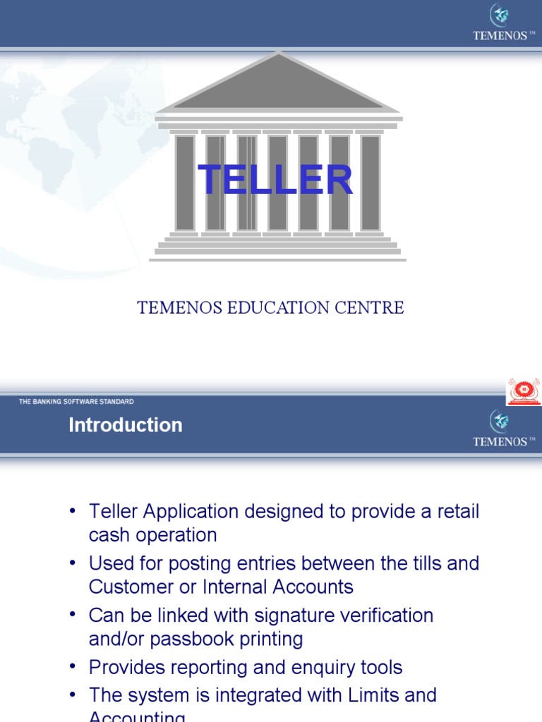 Teller: Temenos Education Centre | PDF | Passbook | Exchange Rate