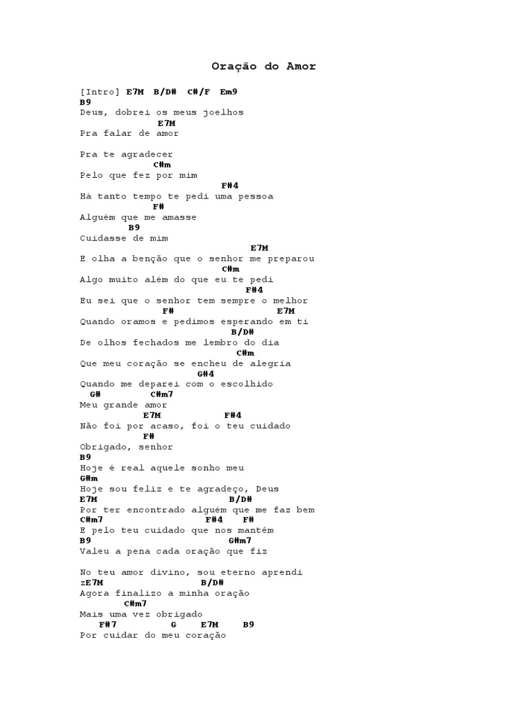 Oração Do Amor Pdf