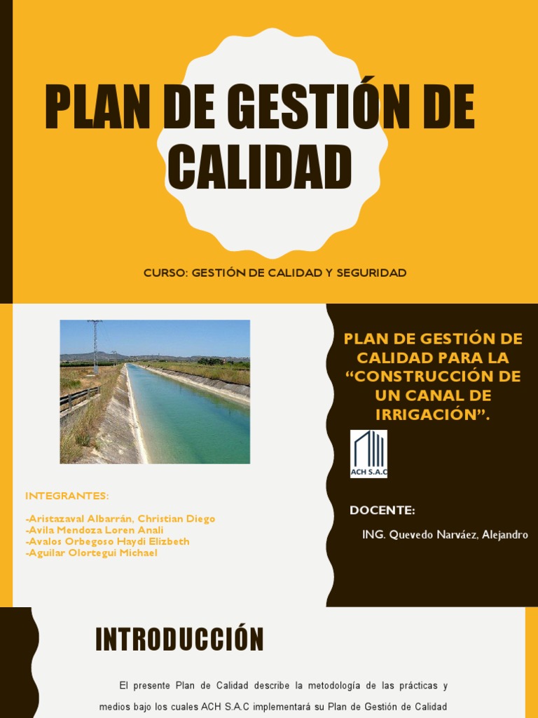 Plan de Gestión de Calidad-Grupo 3 PDF | Descargar gratis PDF | Calidad (comercial) | Sistema de ...