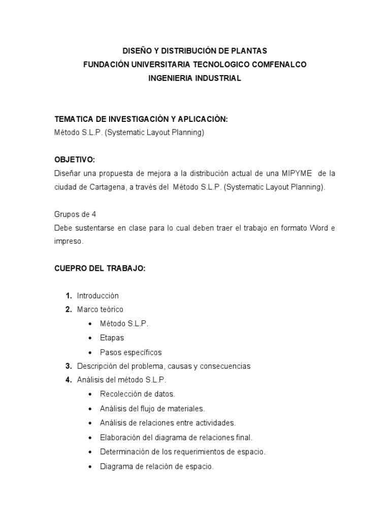 Optimización de Layout en MIPYME Cartagena | PDF