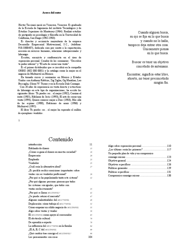 Tassinari, Hector - Multinivel - Elementos Basicos para Un Negocio de ...