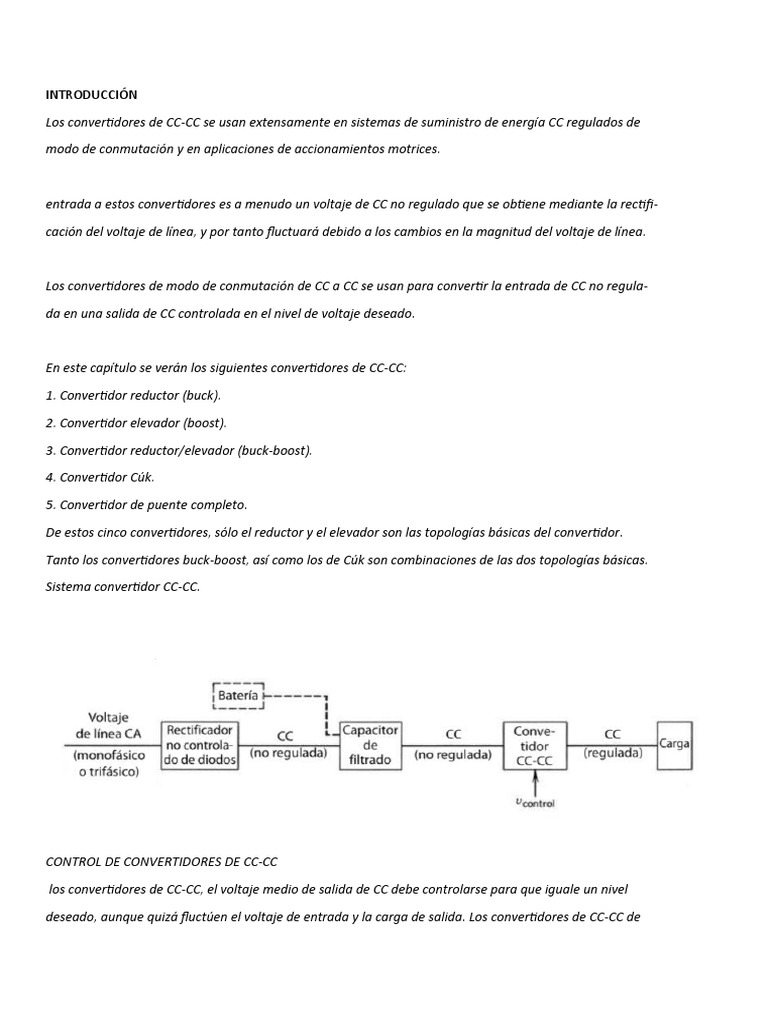 Introducción a los diferentes tipos de convertidores CC-CC y sus ...