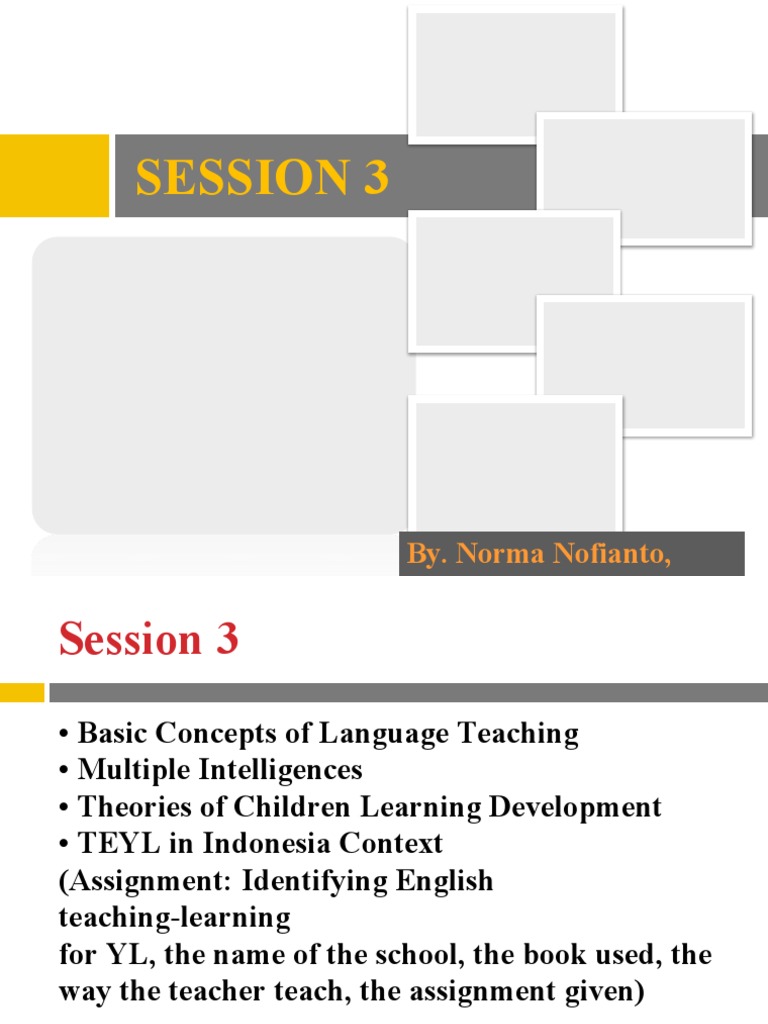 TEYL Session 3 | PDF | Adolescence | Teachers