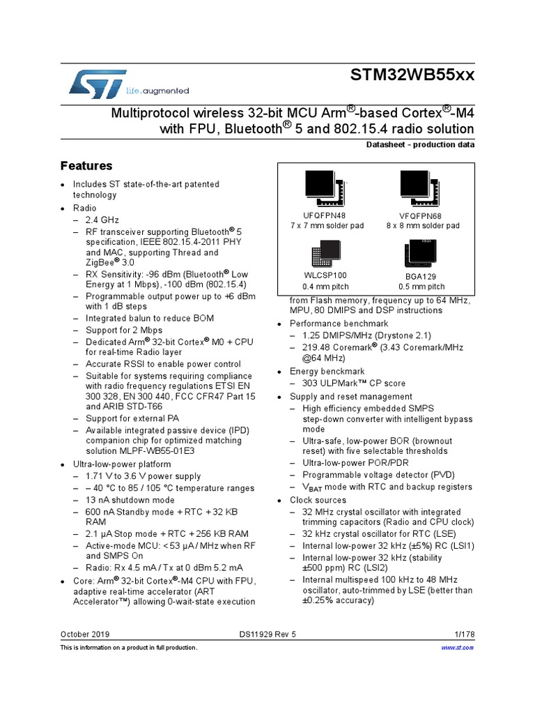 Arm STM32WB55 PDF | PDF | Arm Architecture | Power Supply