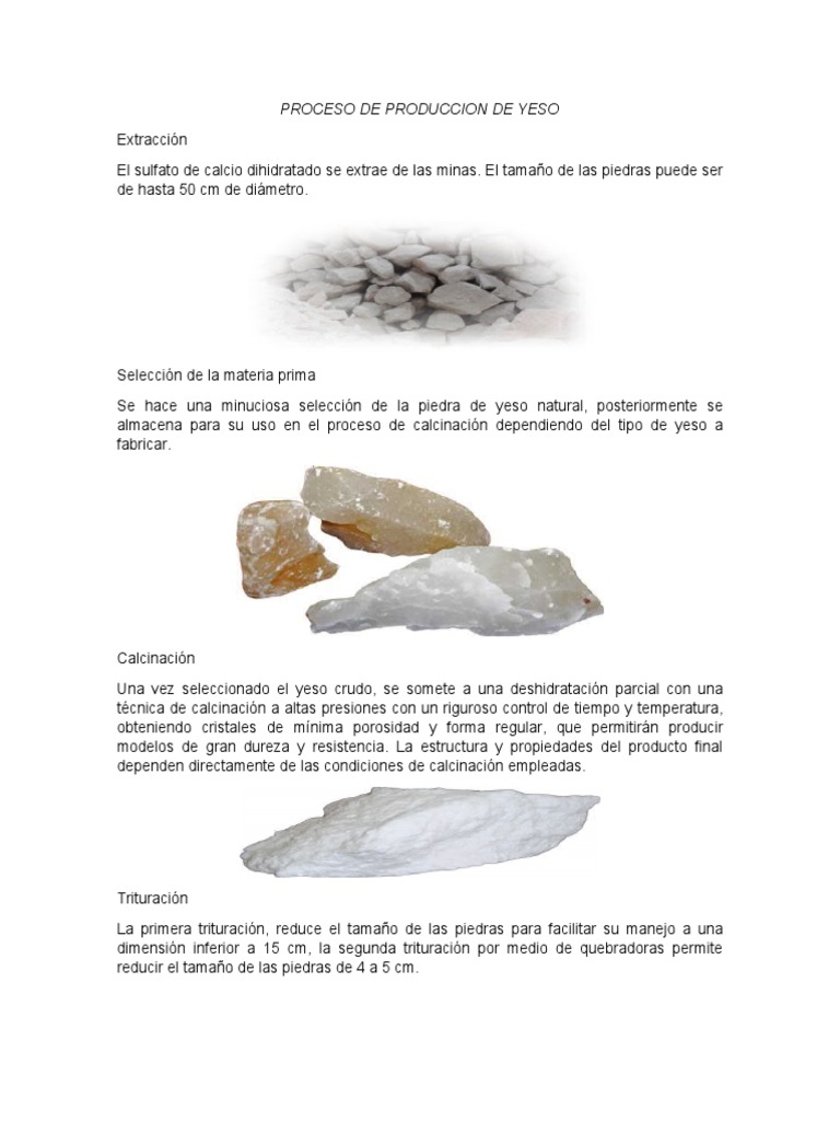 Producción y Calcinación de Yeso | PDF | Aguas residuales | Nitrógeno