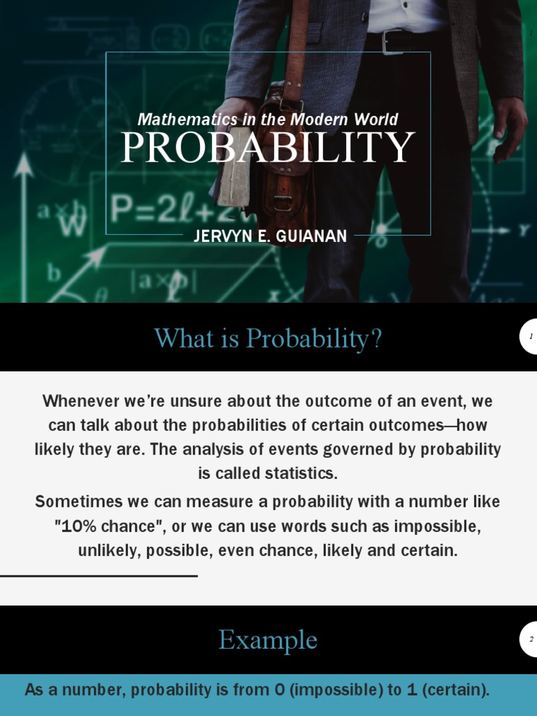 Probability: Mathematics in The Modern World | PDF | Probability ...