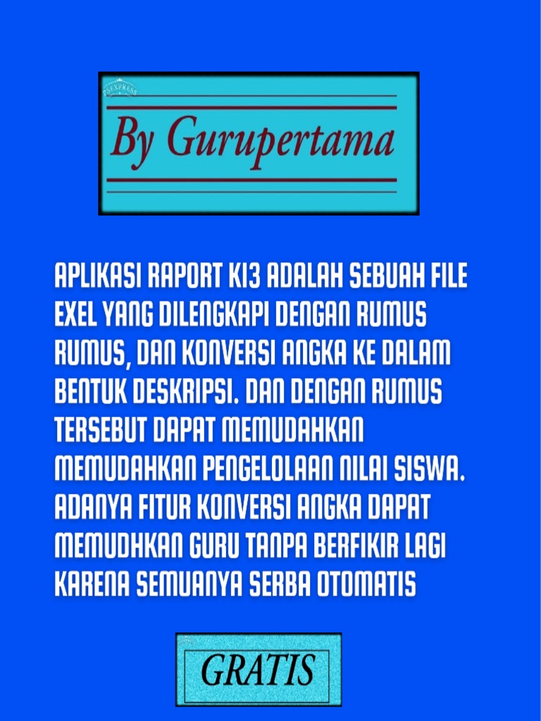 Aplikasi Raport K13 Kelas 6 Semester 2 | PDF