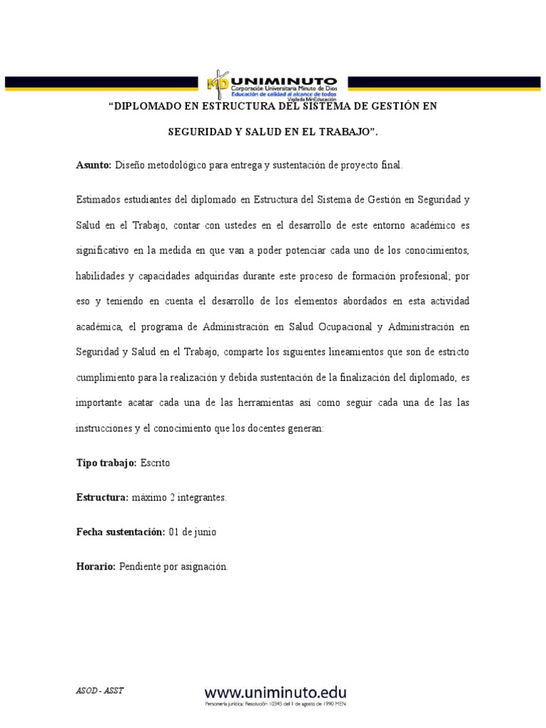 Estructura Proyecto Final Diplomado | PDF