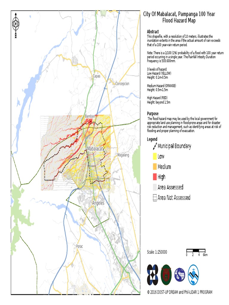 City of Mabalacat Pampanga 100 Year Flood Hazard Map | PDF