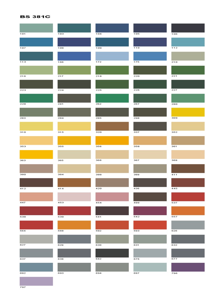 Nuancier BS 381 C PDF | PDF