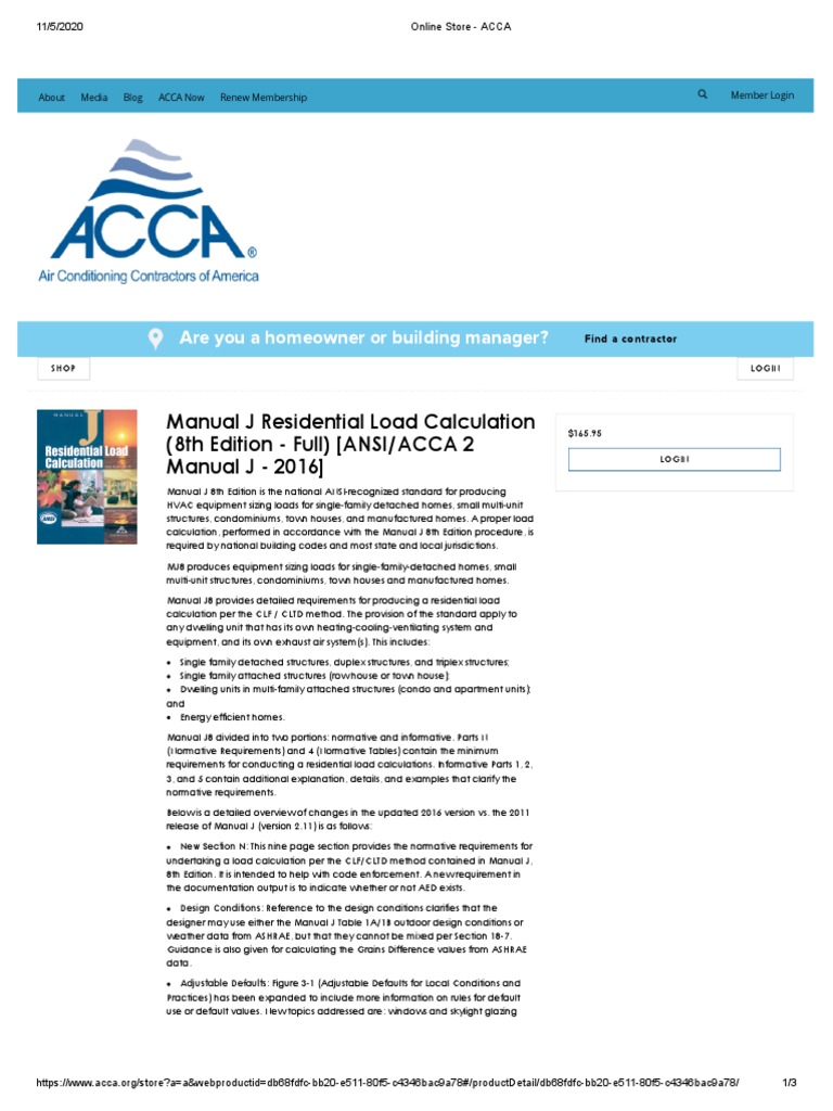 Acca Manual J Description Pdf Ventilation Architecture Condominium