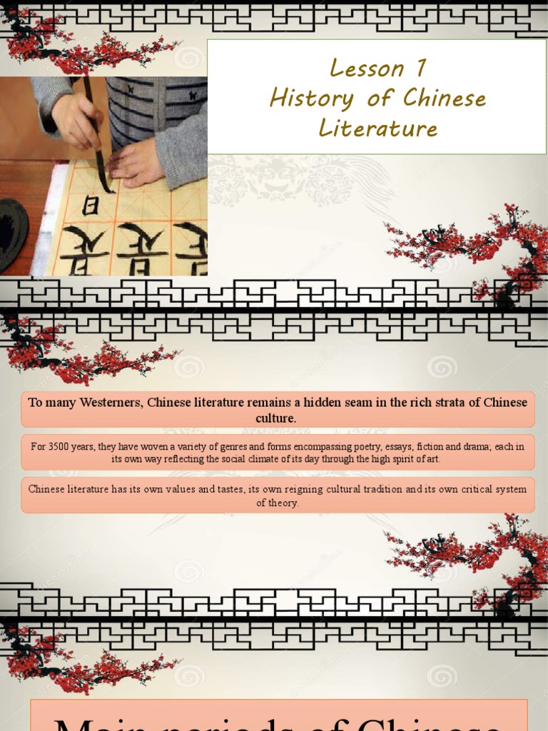 Lesson 1 History of Chinese Literature | PDF | Chinese Literature ...