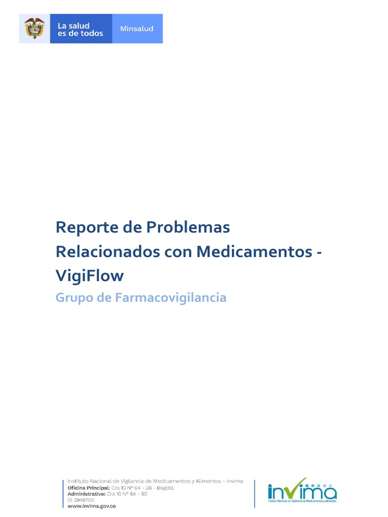 Reporte de Medicamentos en VigiFlow | PDF | Medicamentos con receta | Farmacéutico