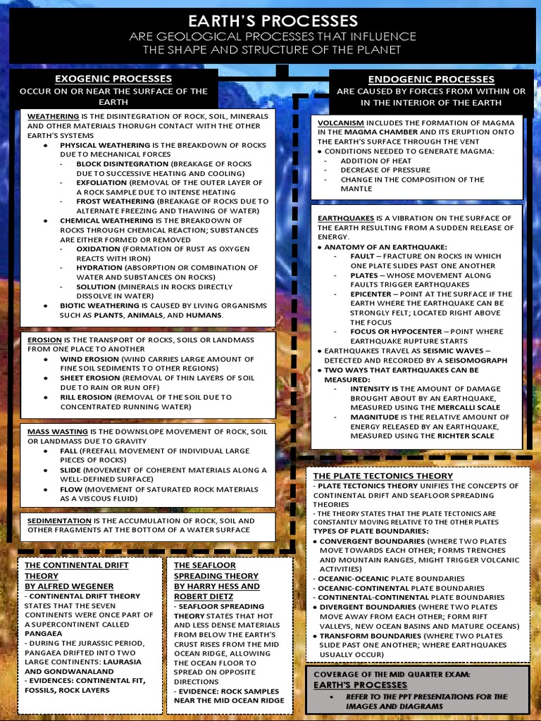 Earth's Process | PDF | Weathering | Plate Tectonics