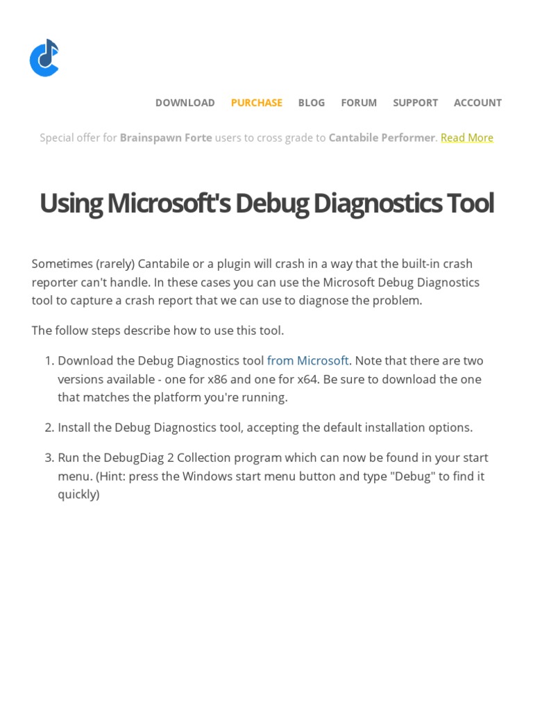 How To Use Microsoft DebugDiag Tool | PDF