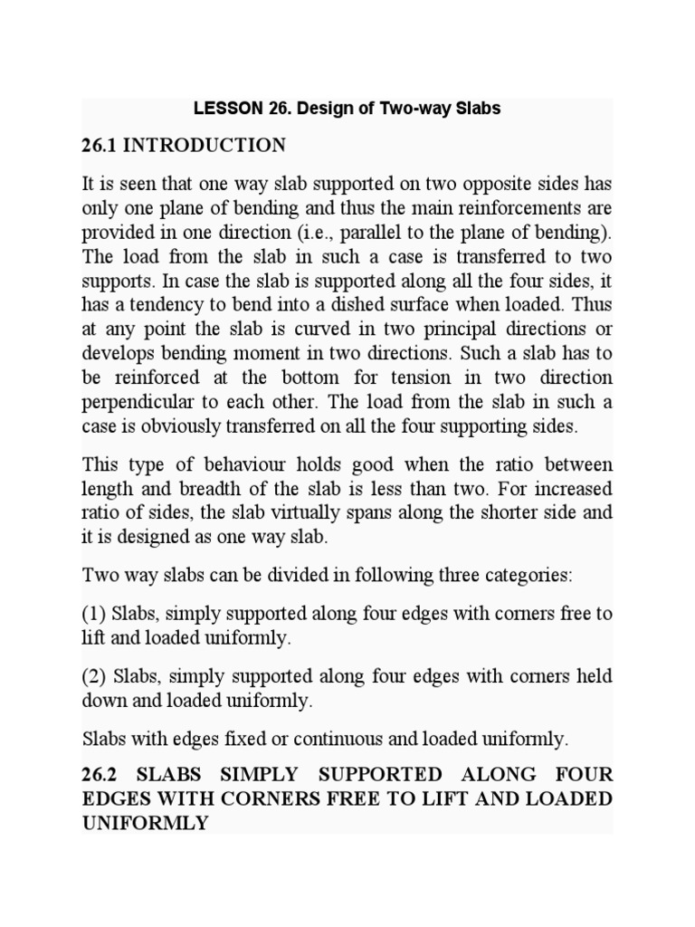 Two Way Slab Design | PDF | Bending | Beam (Structure)