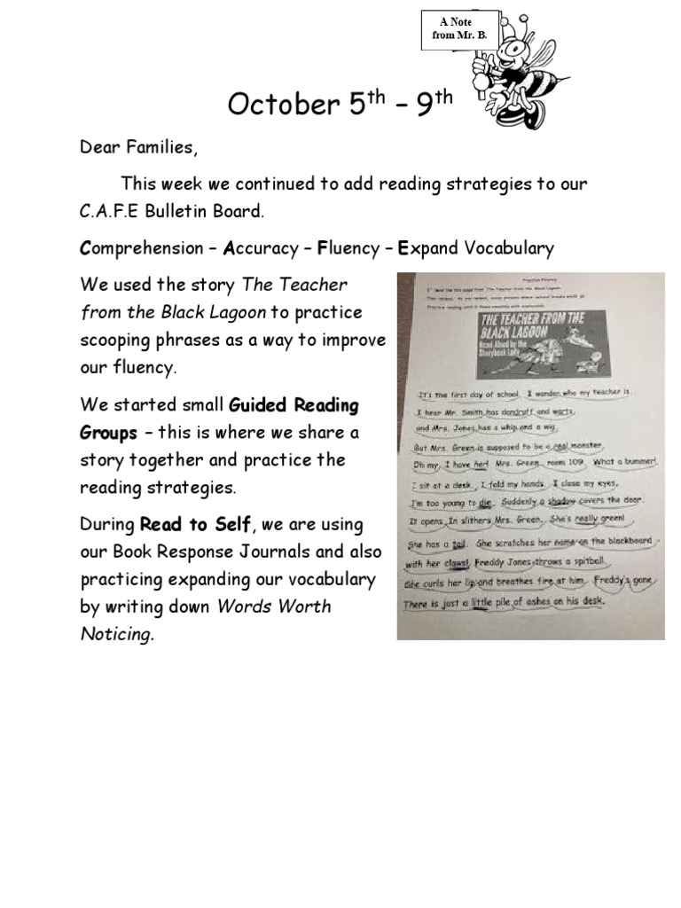 October 5 - 9: Comprehension - Accuracy - Fluency - Expand Vocabulary | PDF