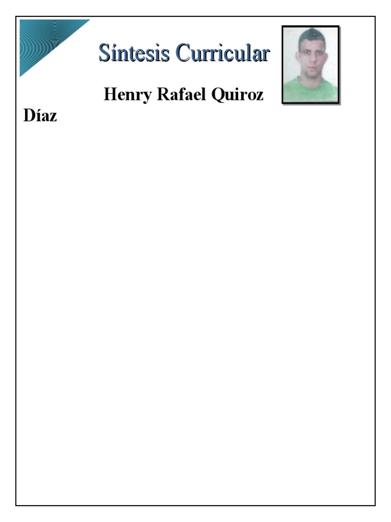 3.1.2-Curriculum Henry Quiroz | PDF