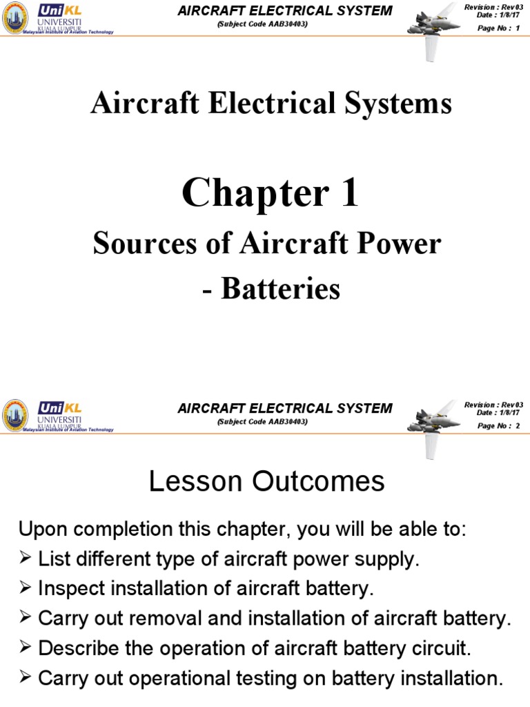 Aircraft Electrical Power Systems Guide | PDF | Battery Charger ...