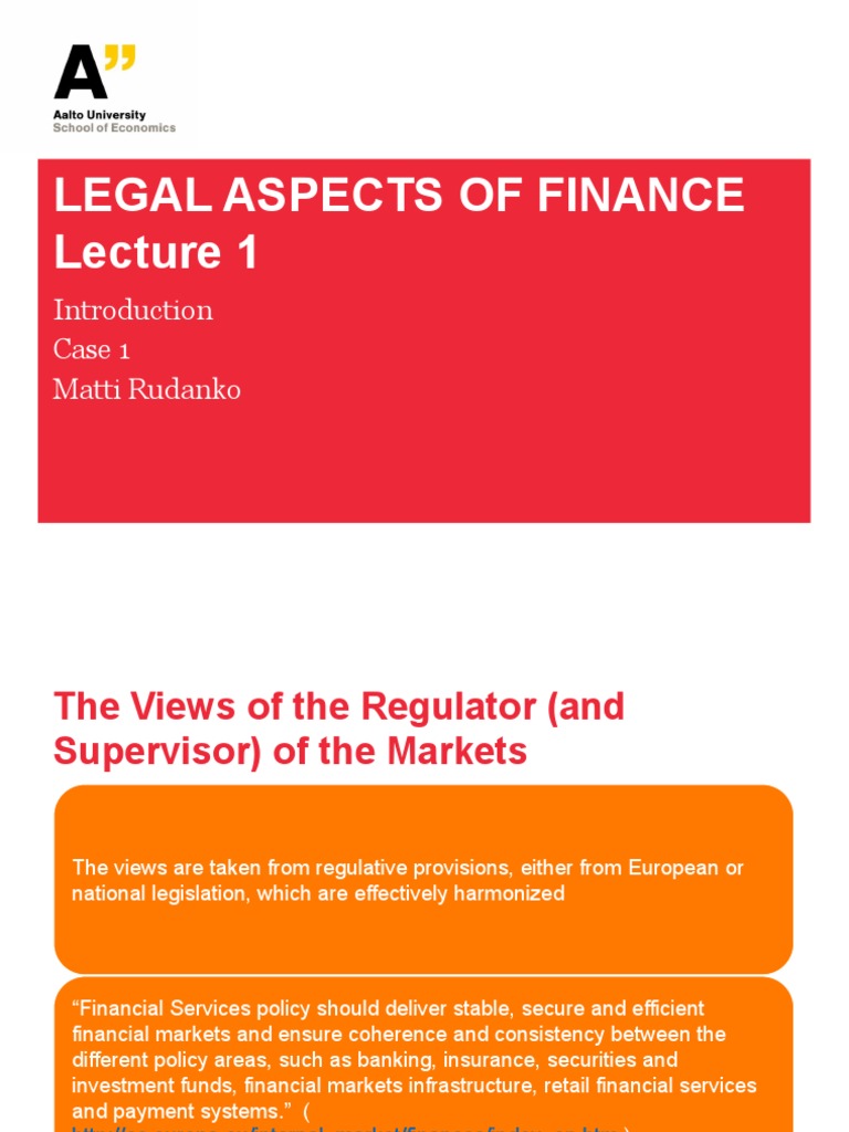 Lecture 1 | PDF | Prospectus (Finance) | Securities (Finance)