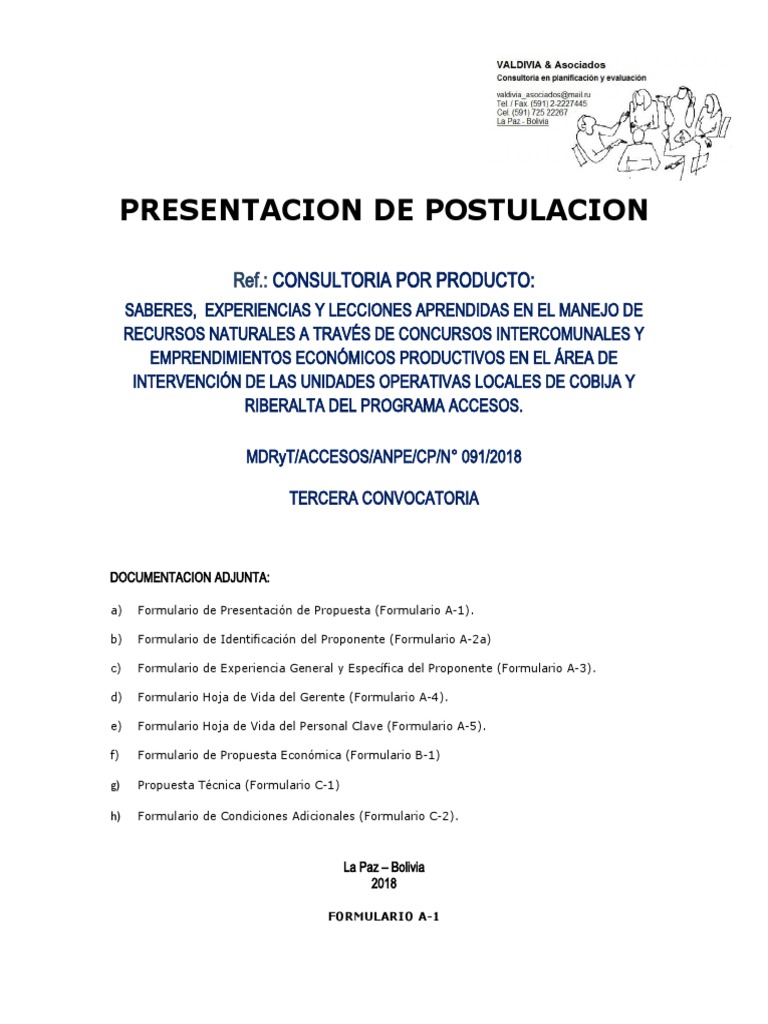 Expresión de Interes Riberalta 170918 | PDF | Bolivia | Perú