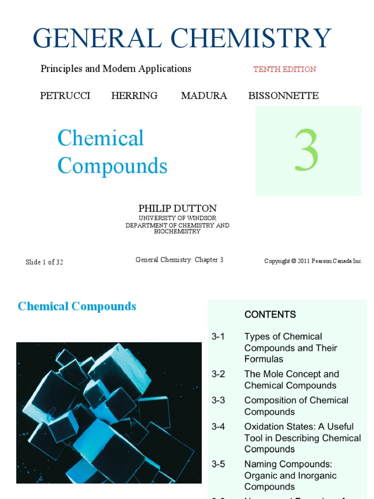 General Chemistry: Chemical Compounds | Download Free PDF | Molecular ...