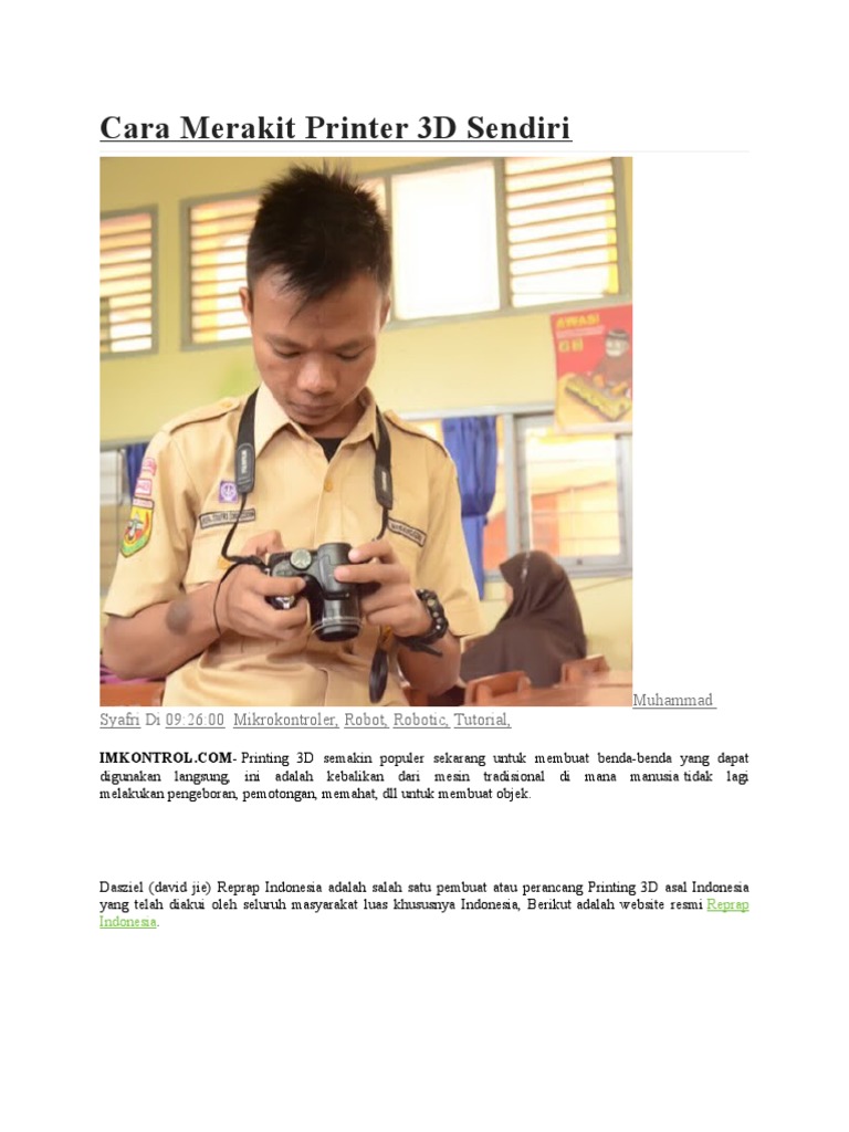 Cara Merakit Printer 3D Sendiri | PDF