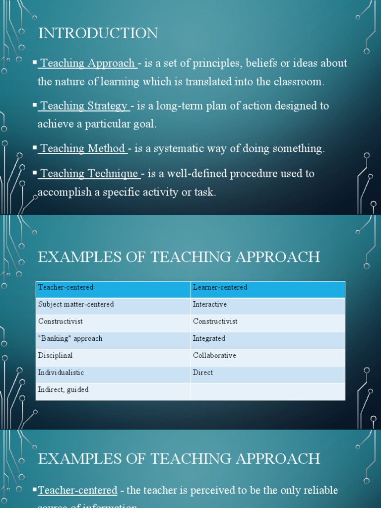 7 Different Approaches and Methods | PDF | Constructivism (Philosophy ...