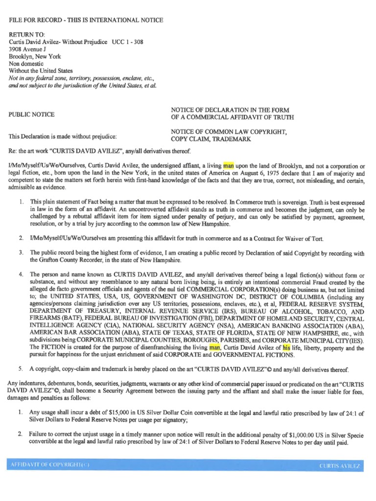 Common Law Copyright Notice (Scribed) (Updated) | PDF