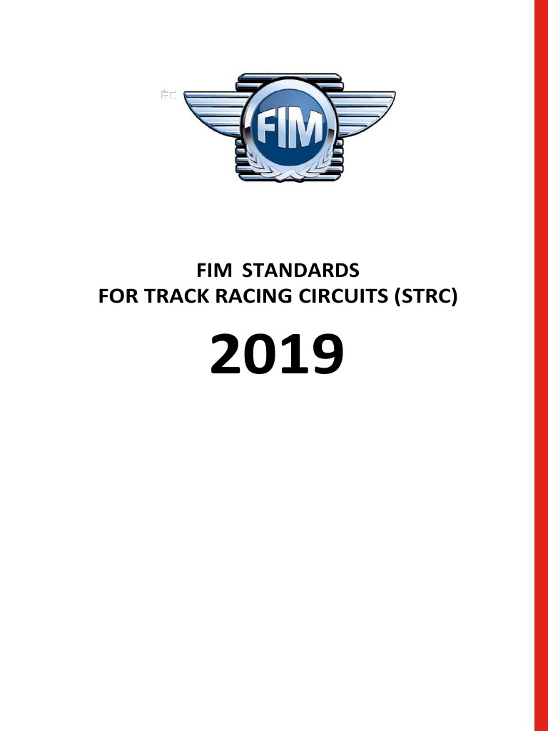 FIM Standards for Track Racing Circuits | PDF | Oval Track Racing | Wire