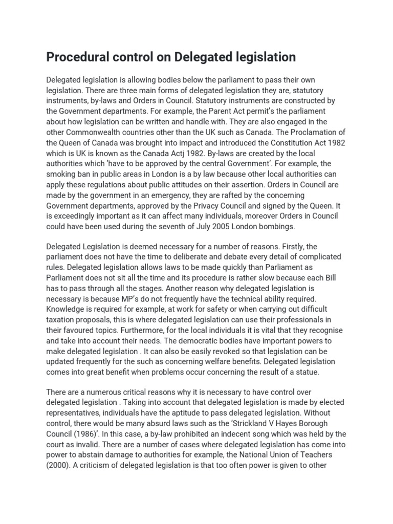 Administrative Law Control | PDF | Constitutional Law | Social Institutions