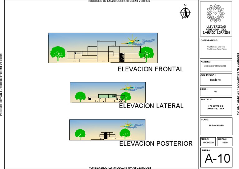 Lamina 10 - Elevaciones PDF | PDF