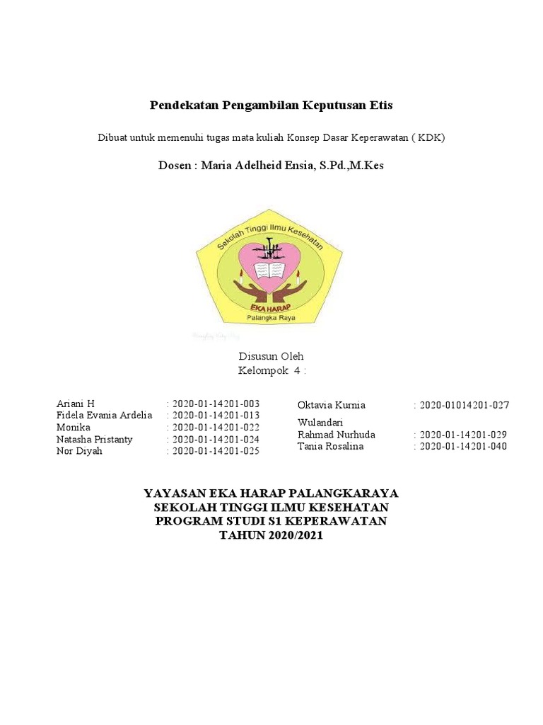 Kelompok 4 Pendekatan Pengambilan Keputusan Etis - KDK 1 | PDF