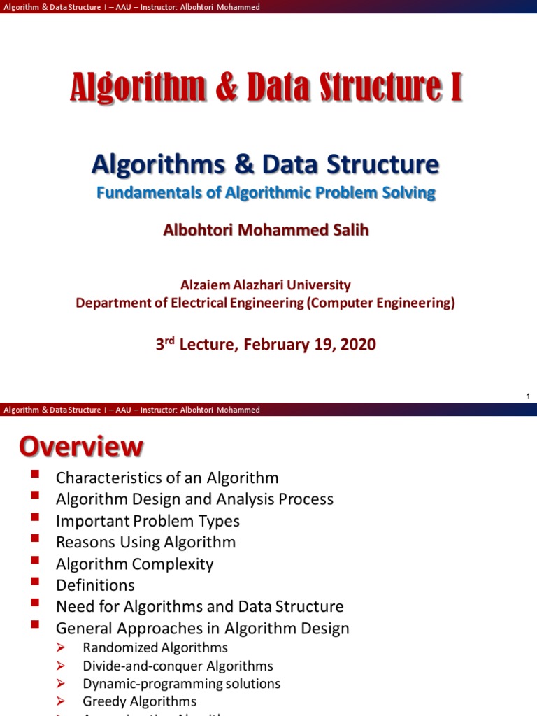 Algorithm & Data Structure I | PDF | Algorithms | Computational ... Algorithm & Data Structure I | PDF | Algorithms | Computational ...