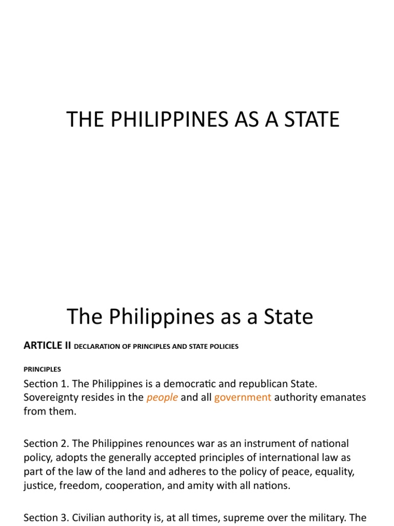 Understanding the Philippine State Structure | PDF | Territorial Waters ...
