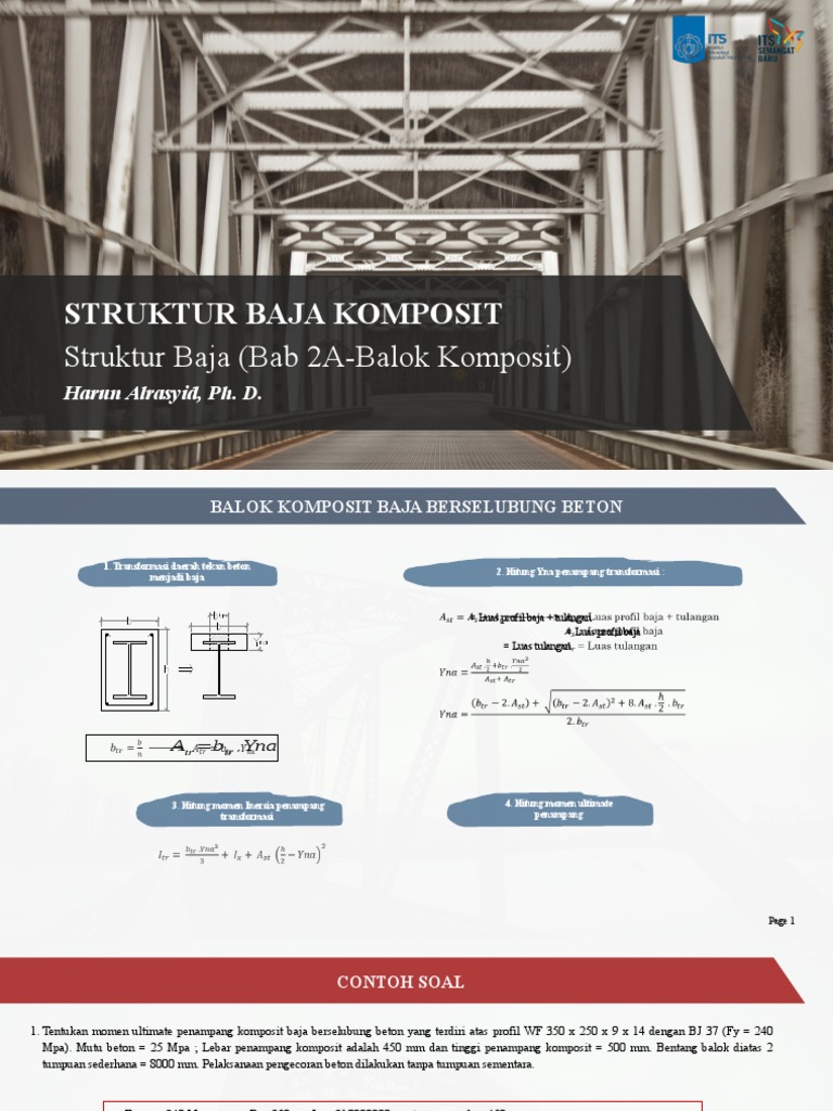 Bab Iia - Balok Komposit Baja Berselubung Beton | PDF | Beam (Structure ...
