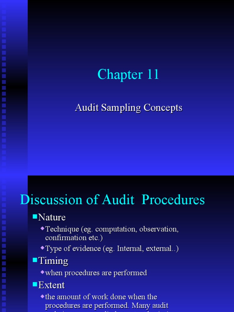Audit Sampling Concepts | PDF | Sampling (Statistics) | Statistics