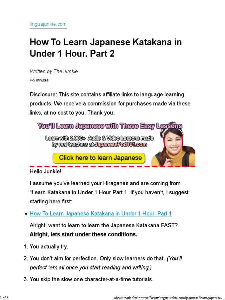 A Five-Step Method for Learning Japanese Katakana in Under an Hour ...