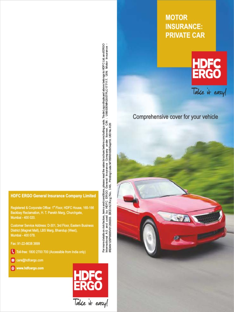 HDFC ERGO Comprehensive Car Insurance | PDF | Vehicle Insurance | Insurance