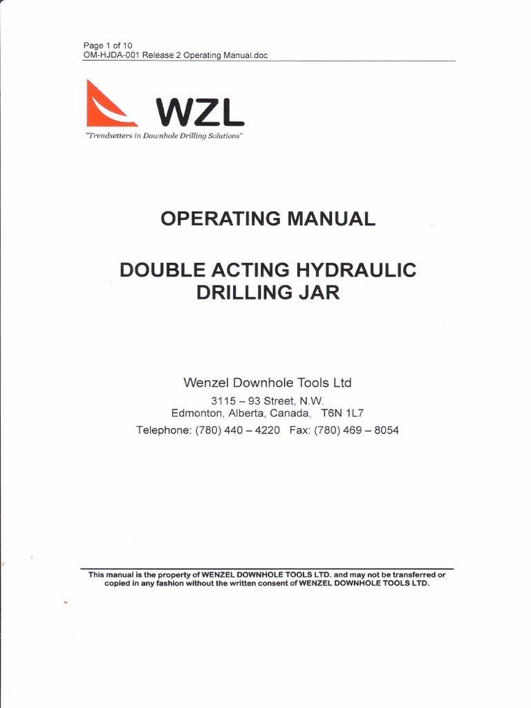 Double Acting Hydraulic Drilling Jar | Download Free PDF | Mechanical ...