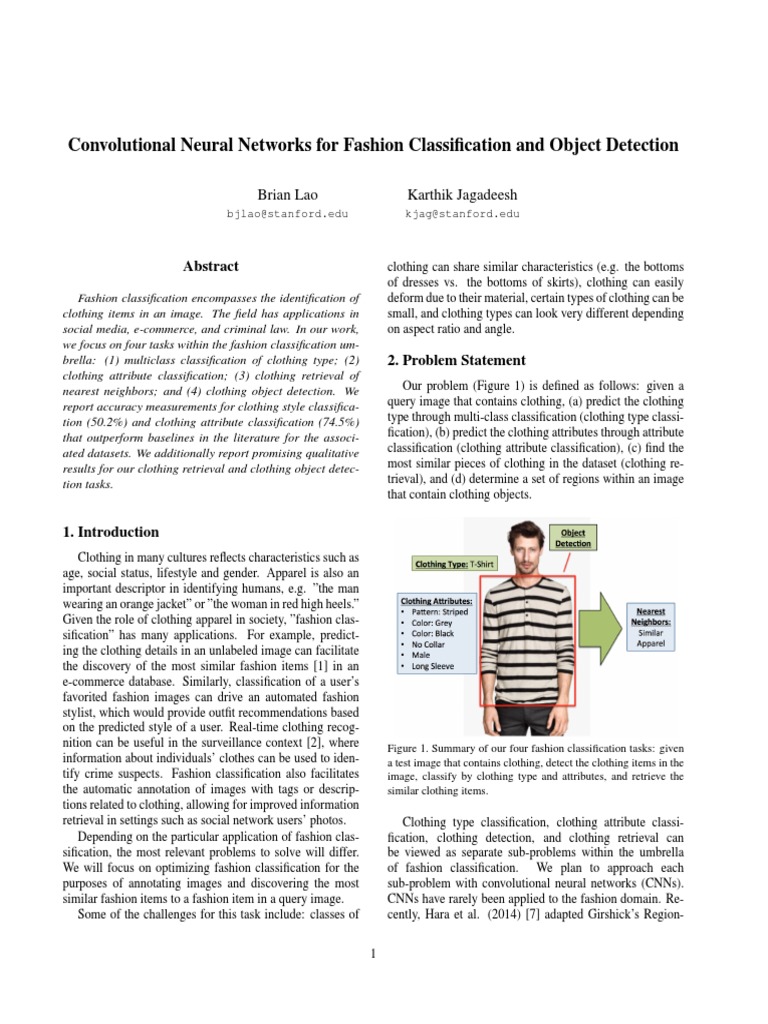 BLAO KJAG CS231N FinalPaperFashionClassification PDF | PDF | Statistical Classification ...