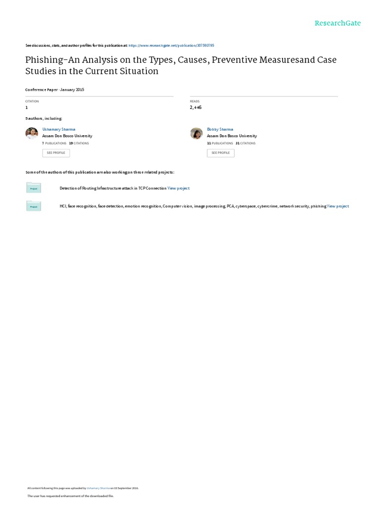 Phishing-An Analysis On The Types, Causes, Preventive Measuresand Case ...