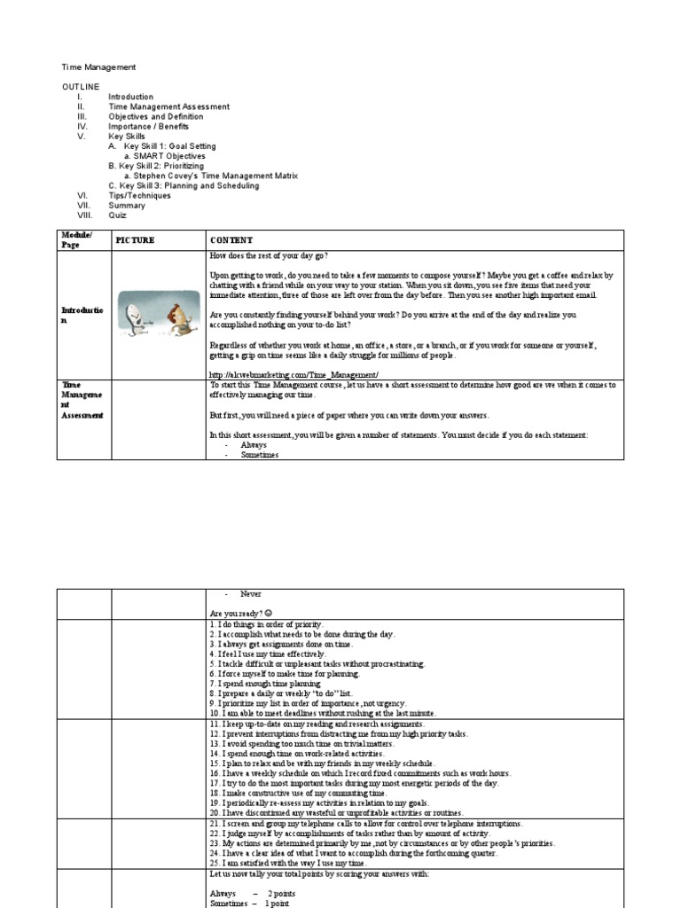 Time Management for Professionals | PDF | Time Management ...