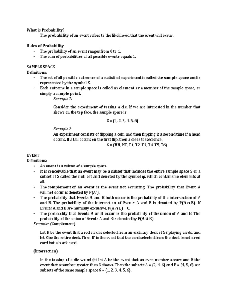 What Is Probability?: Example 1 | PDF | Probability Distribution ...
