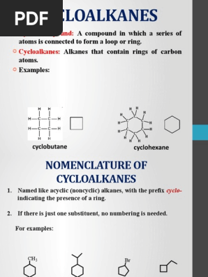 Cycloalkanes Examples