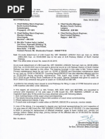 Letter To RDSO and Zonal Railways Reg. Mid Life Rehabilitation (MLR) of ...