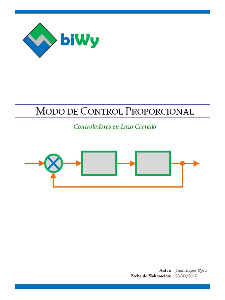 Modo de Control Proporcional | PDF | Sistema de control | Enseñanza de ...