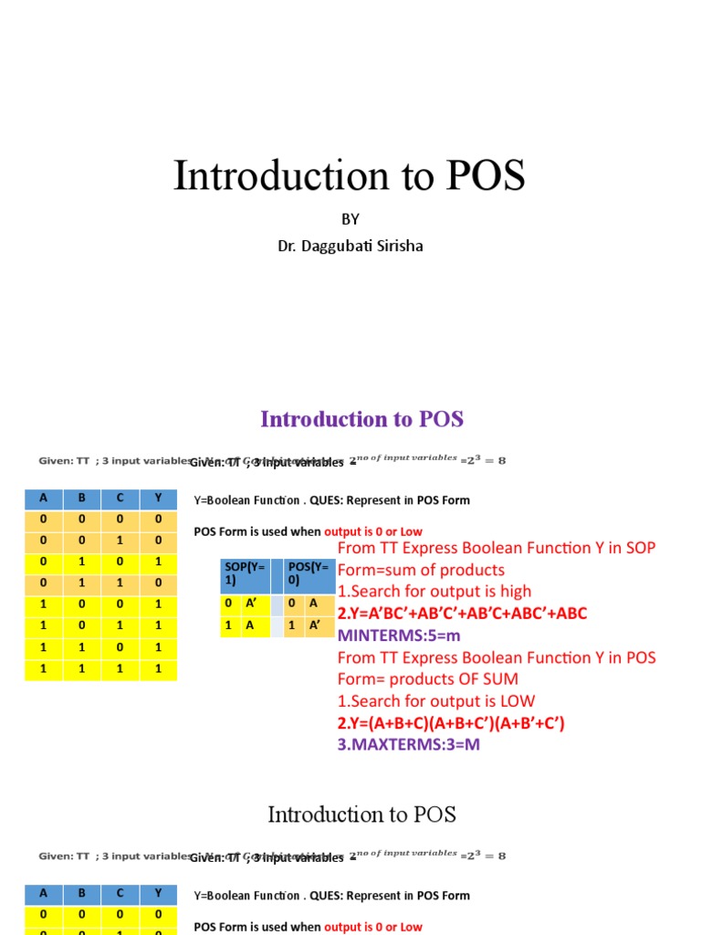 Introduction To POS: BY Dr. Daggubati Sirisha | PDF | Theory Of ...