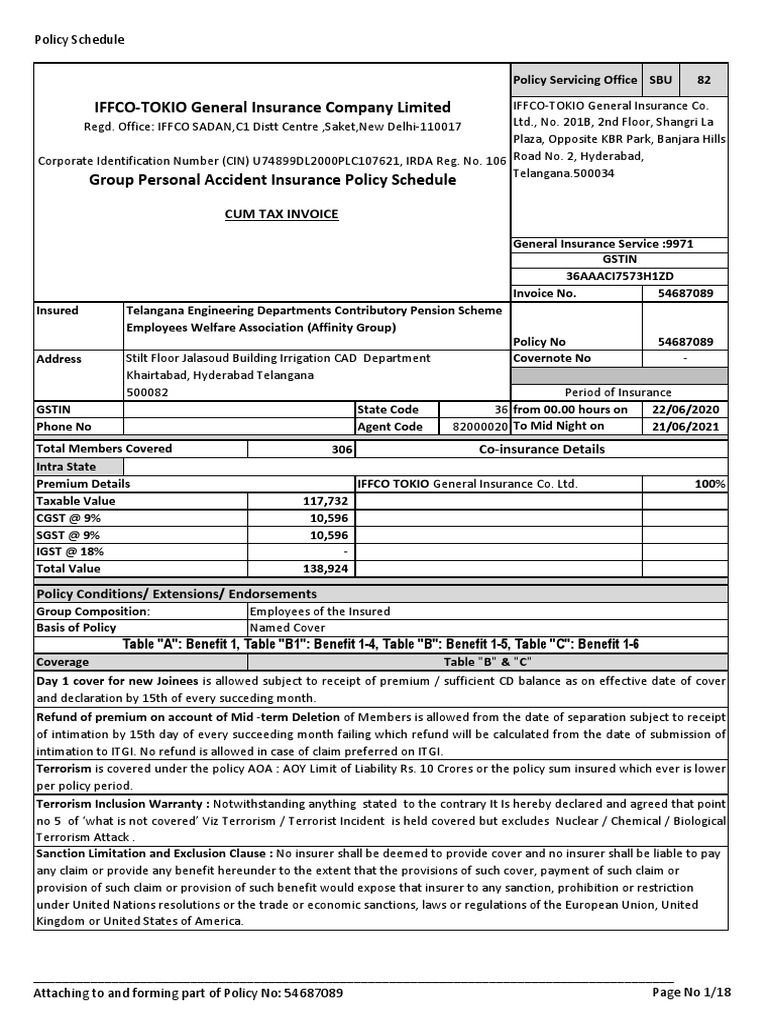 GPA Policy-2020 PDF | PDF | Insurance | Finger