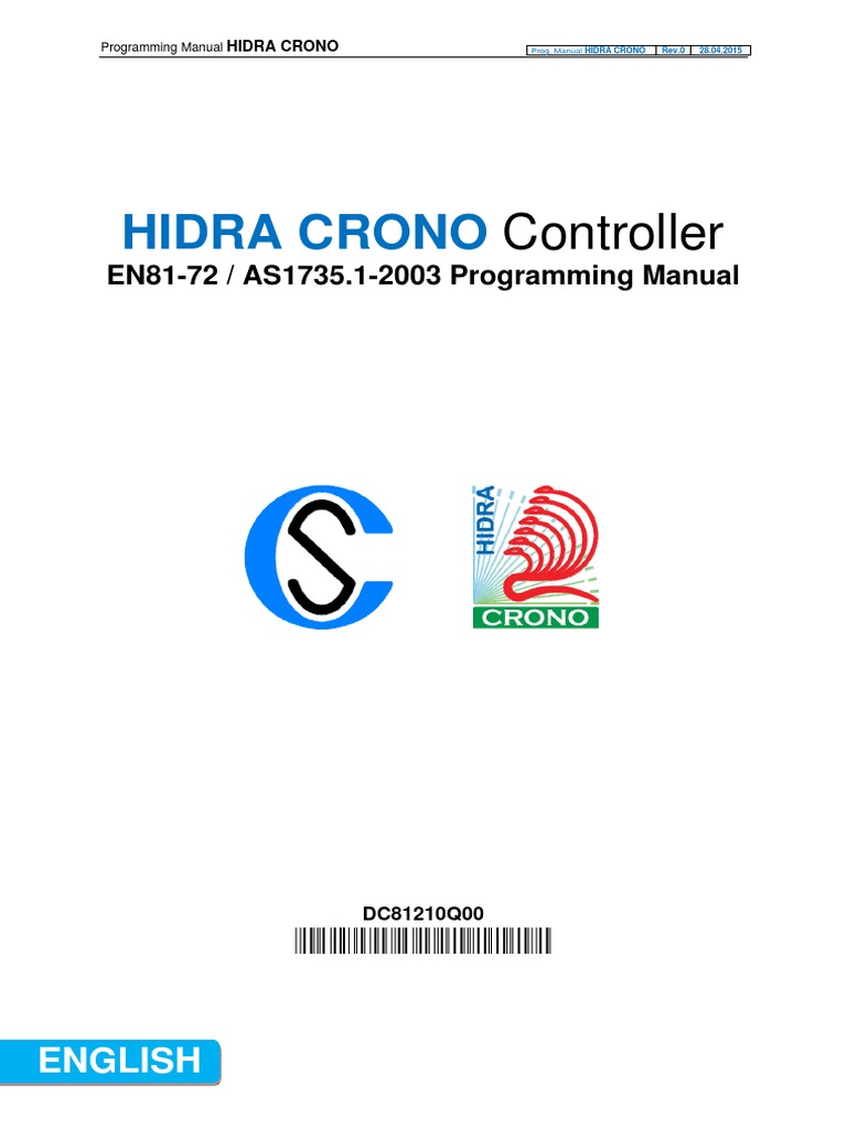 Hidra CRONO - EN81-72 AS1735 - 1-2003 - Configuration Guide - en | PDF ...